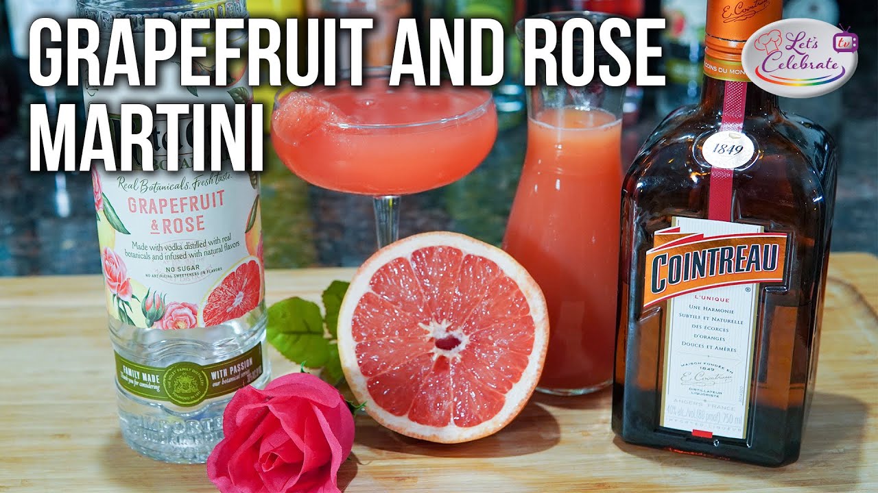Grapefruit and Rose Martini Cocktail - Sophisticated Citrusy Cocktail ...