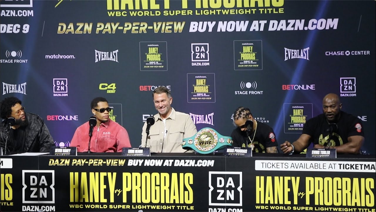 COMPLETELY UNCUT- DEVIN HANEY VS. REGIS PROGRAIS FINAL PRESS CONFERENCE ...