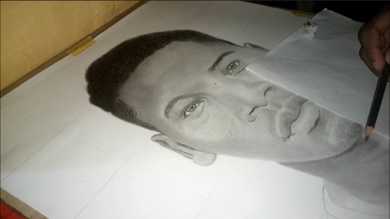 Time lapse video of my completed self portrait - YouTube