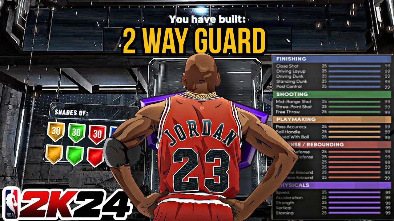 "NEW" Best 2 Way PG Build in NBA 2K24 - 94 driving dunk - 92 3pt ...