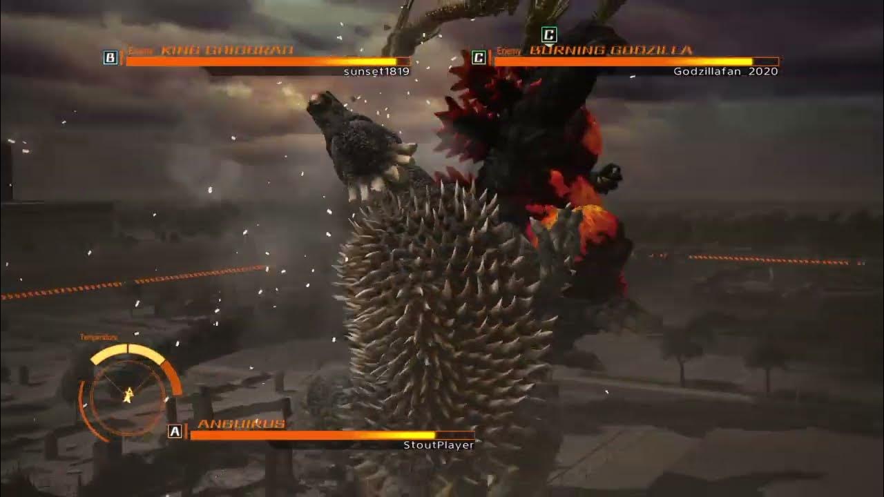 GODZILLA PS4 : Anguirus vs King Ghidorah vs Burning Godzilla - YouTube