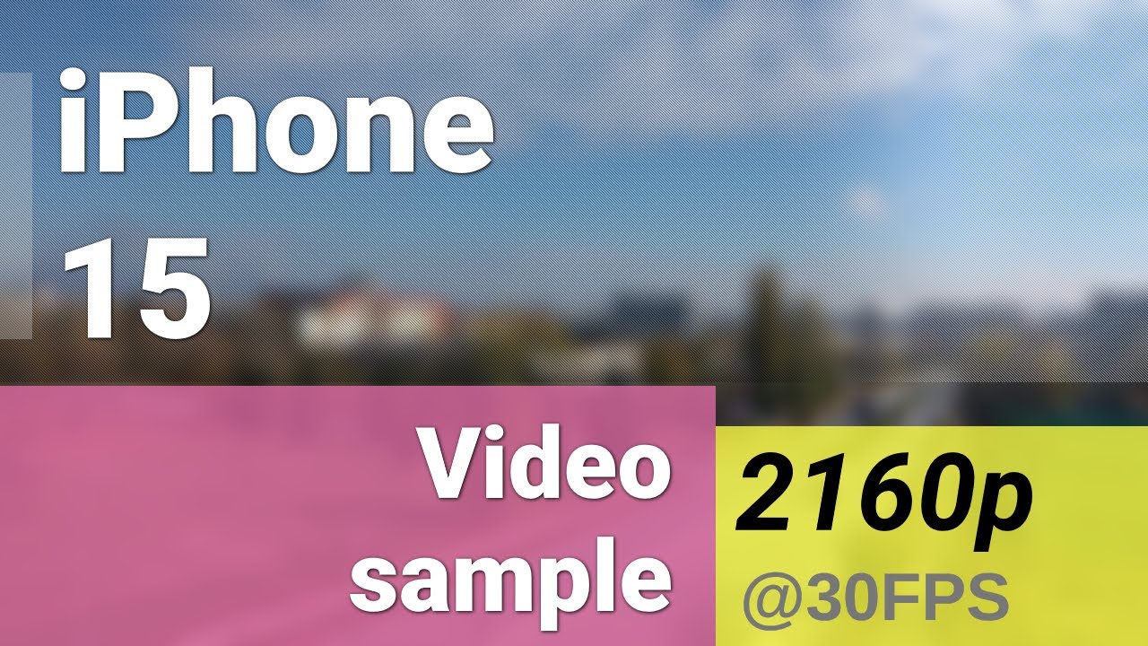 4K 2160p 30fps (main camera) - iPhone 15 - YouTube