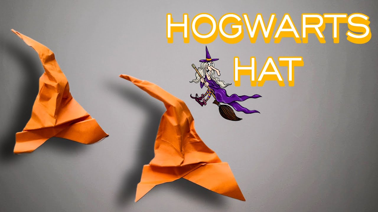 How To Make a Paper Hogwarts Hat - Paper Sorting Hat - Harry Potter Hat ...