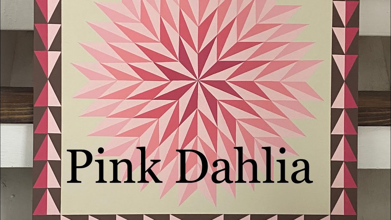 Barn Quilt: How to Create a PINK DAHLIA #FREE Pattern #Use your own ...