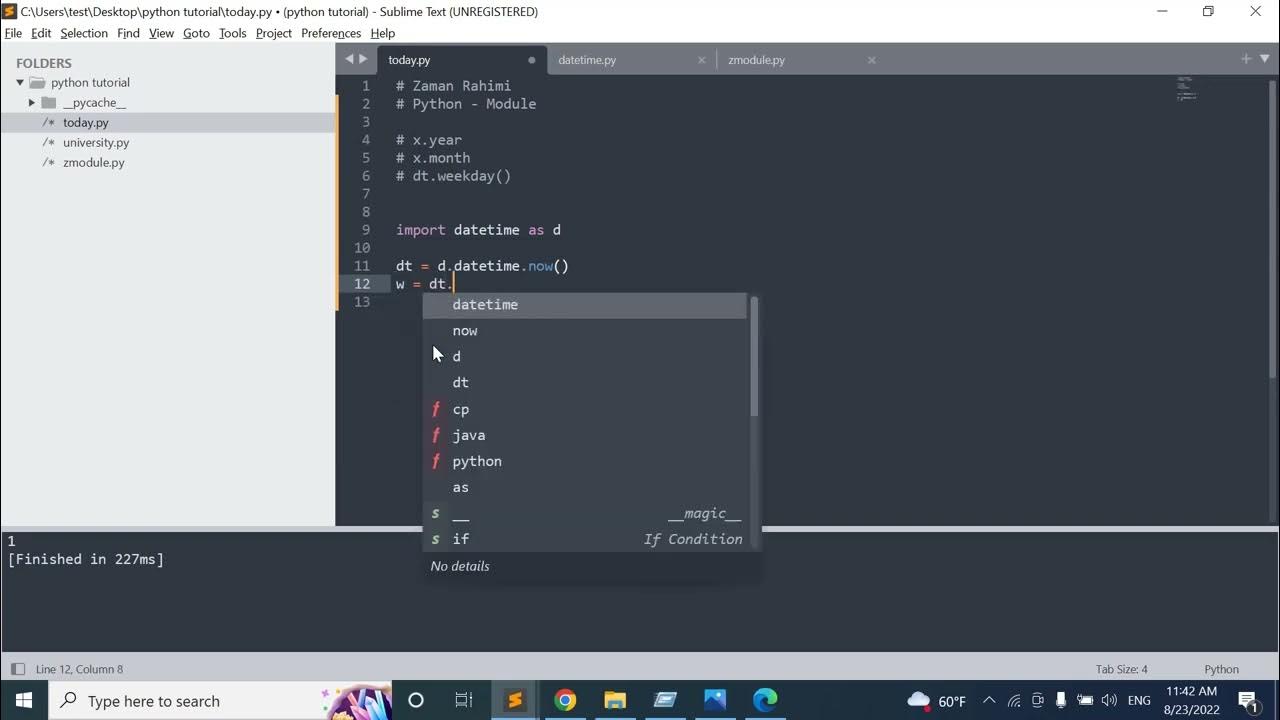 51 Python datetime module - فارسی - YouTube