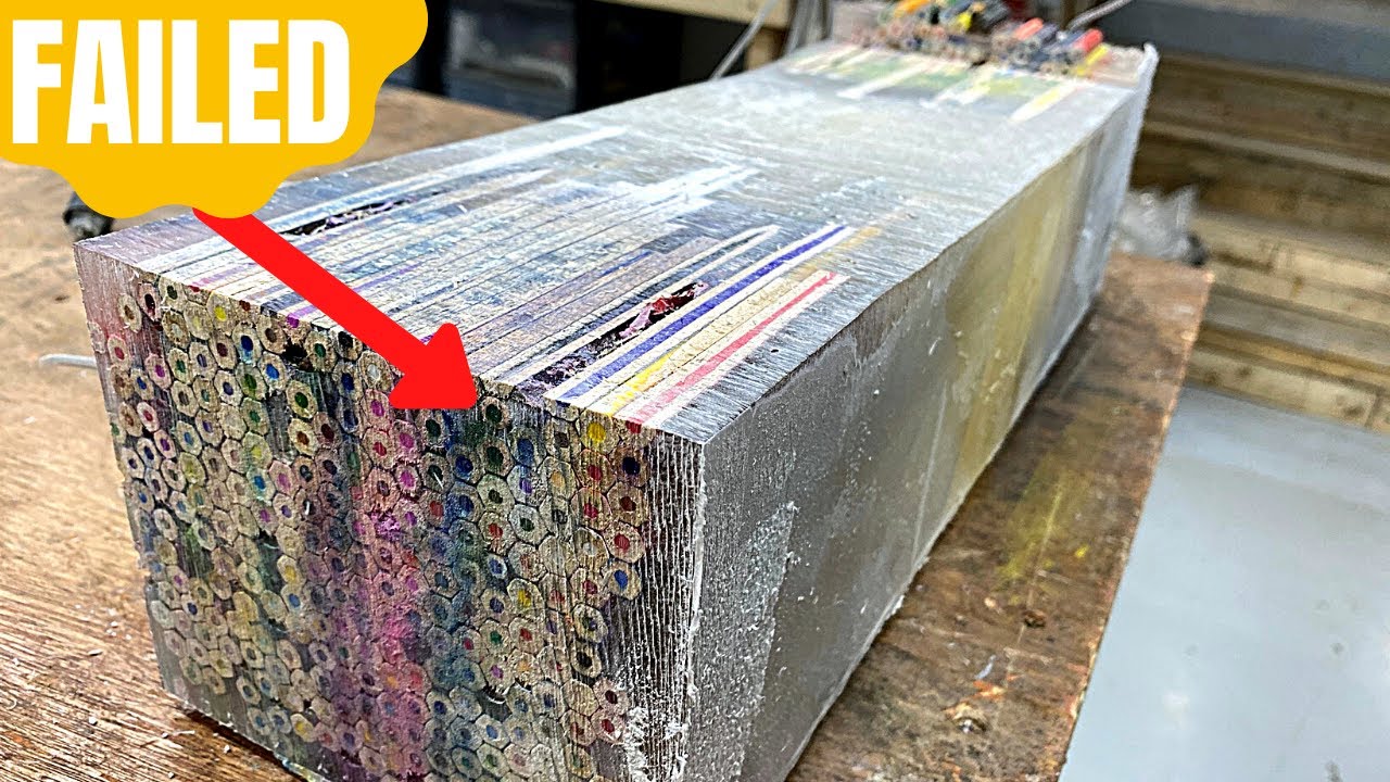 Thousands of Pencils Failed in Epoxy Resin! Can We Upcycle it ? - YouTube
