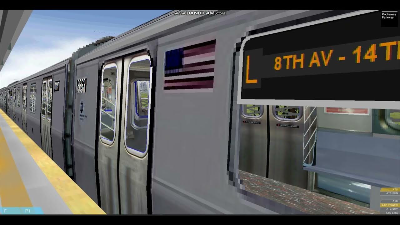OpenBVE R143 V5 L train Departing at Canarsie Rockaway Parkway - YouTube
