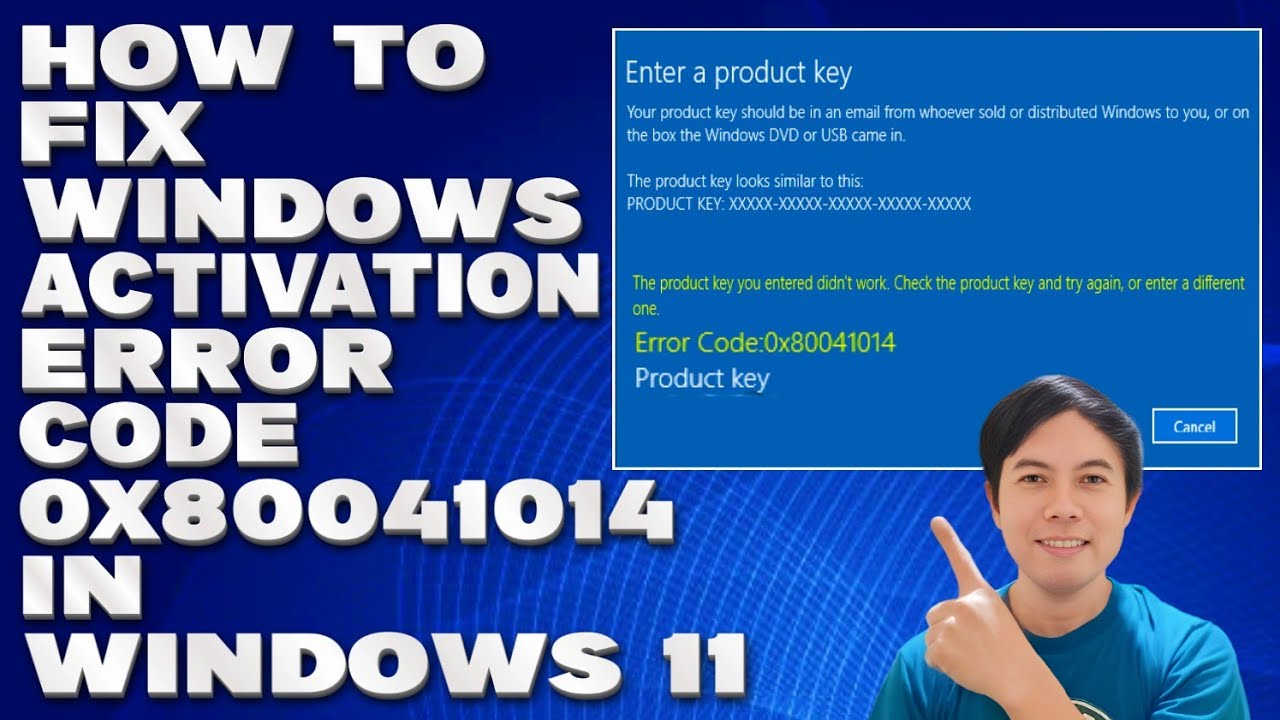 How To Fix Windows Activation Error Code 0x80041014 in Windows 10/11 ...