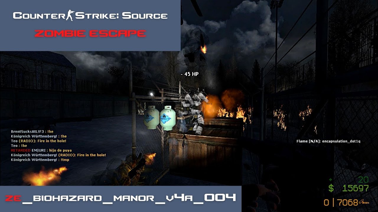 Counter-Strike: Source Zombie Escape | ze_biohazard_manor_v4a_004 - YouTube