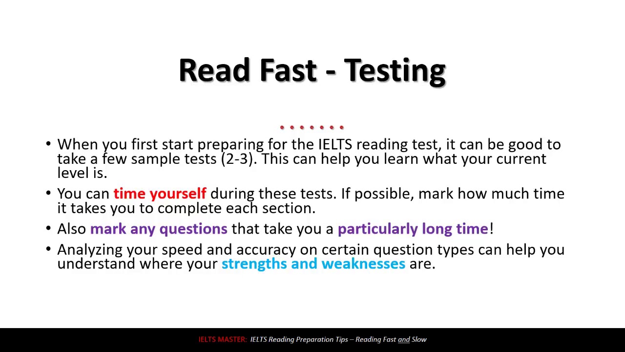 IELTS Reading Preparation Strategy - Reading Fast and Slow - YouTube