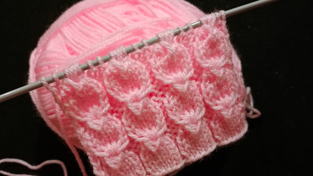 How to Knit Bubble Stitch Pattern 💯 | Bubble pattern for beginners ...