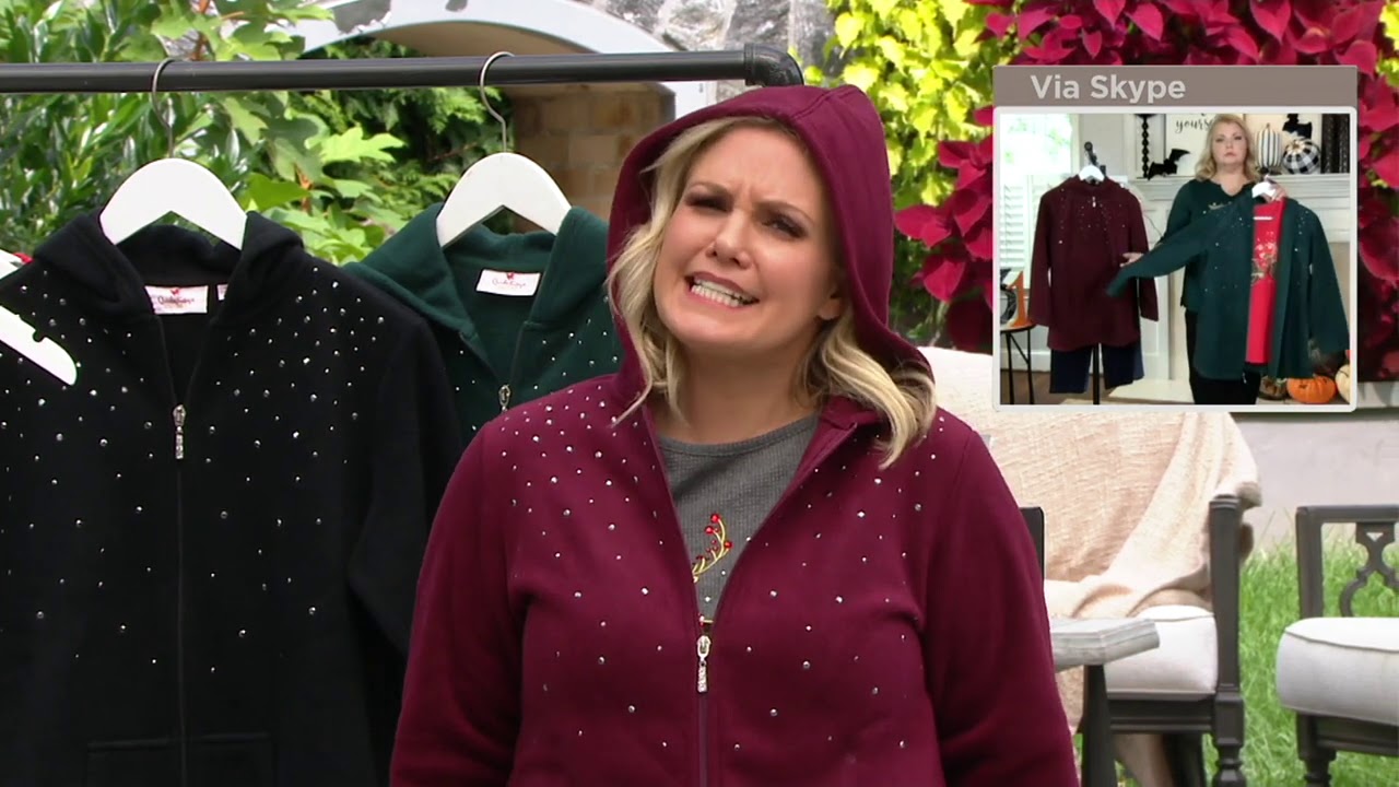 Quacker Factory Embellished Fleece Zip Front Jacket on QVC - YouTube