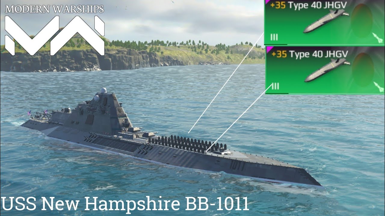 USS New Hampshire with Type 40 JHGV Missile | Modern Warships Gameplay ...