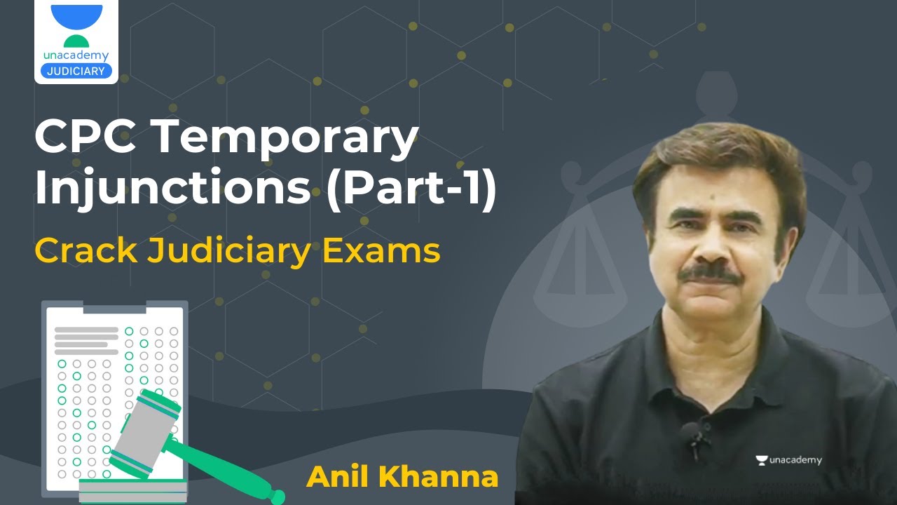 CPC Temporary Injunctions (Part-1) | PCS Judiciary | Anil Khanna - YouTube