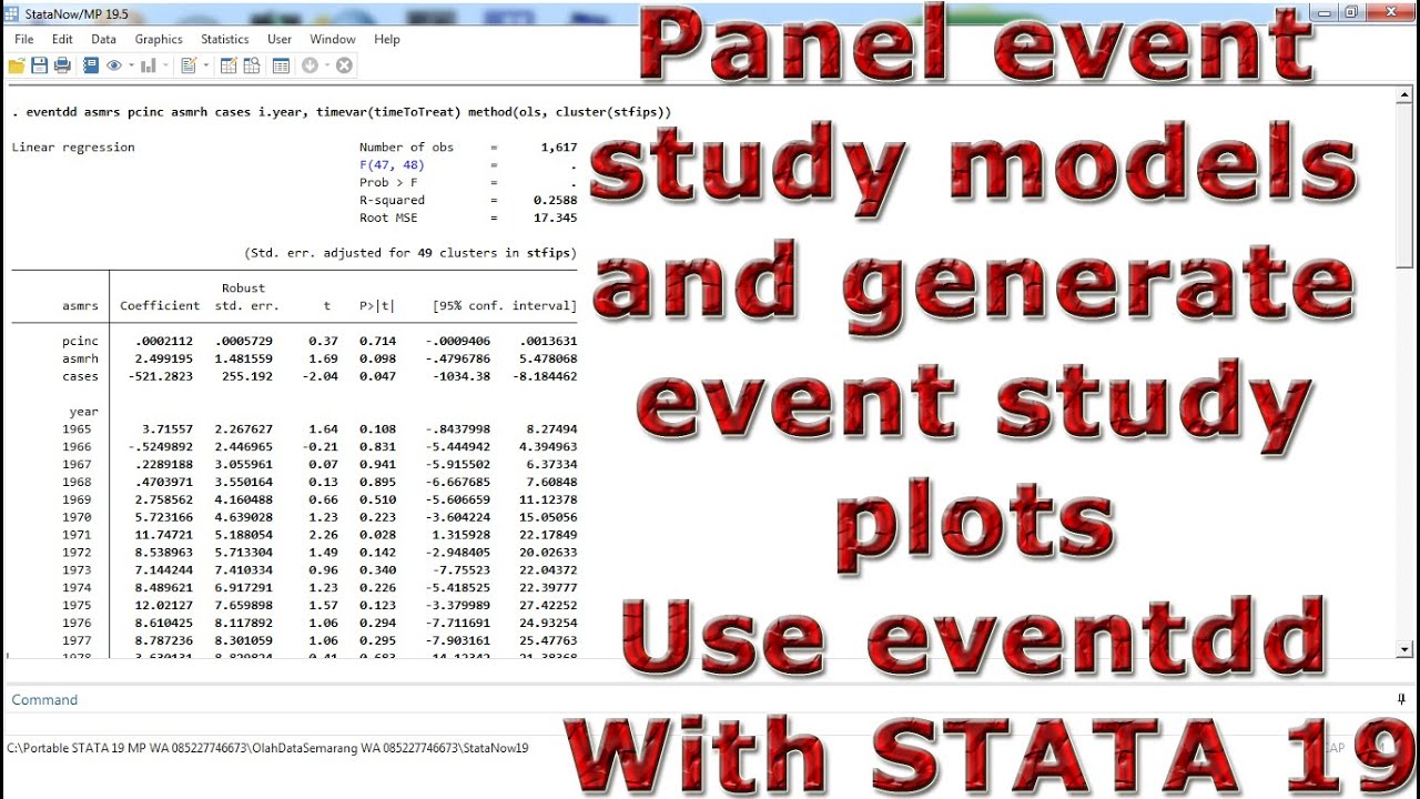 Panel event study models and generate event study plots Use eventdd ...