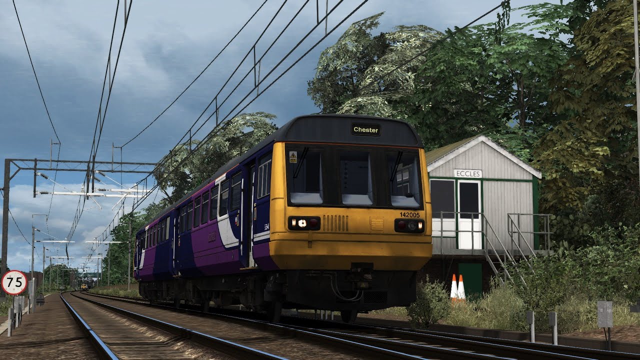 Class 142 | Armstrong Powerhouse | ATS Chat moss| 1D78 1338 Leeds to ...