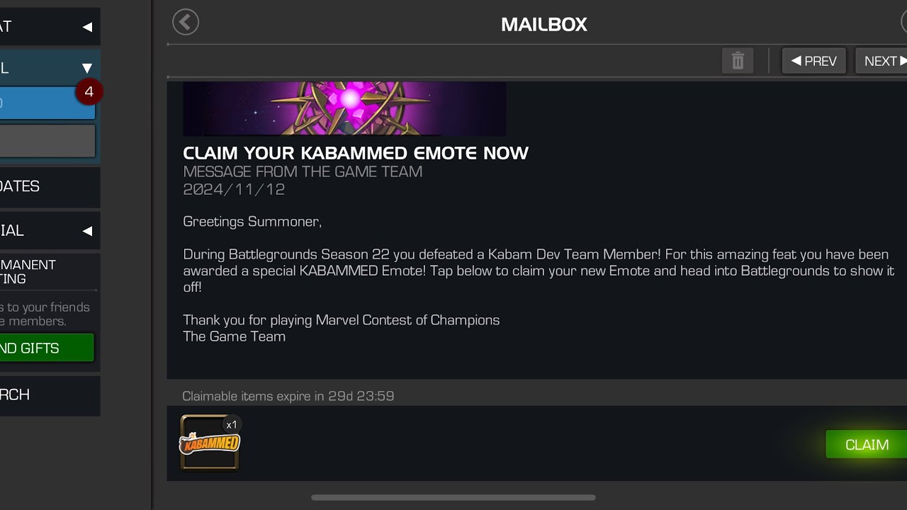 I got my Kabammed Emote! Let’s try and use it now in BG! # ...