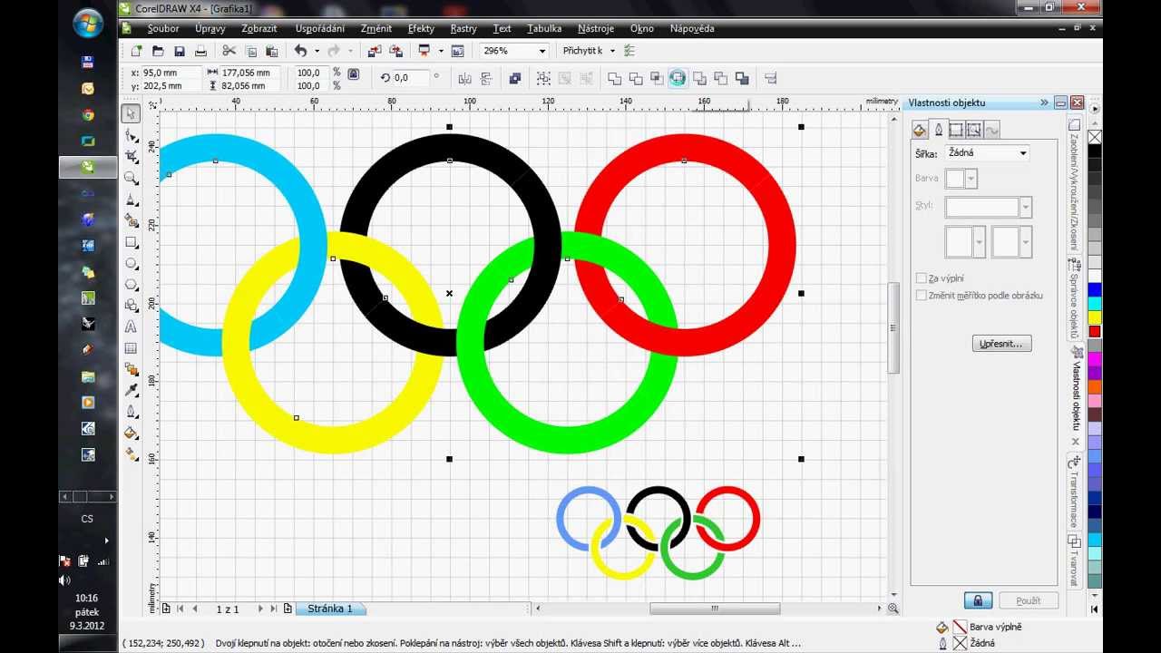 Corel Draw X4 How To Draw Olympic Rings YouTube