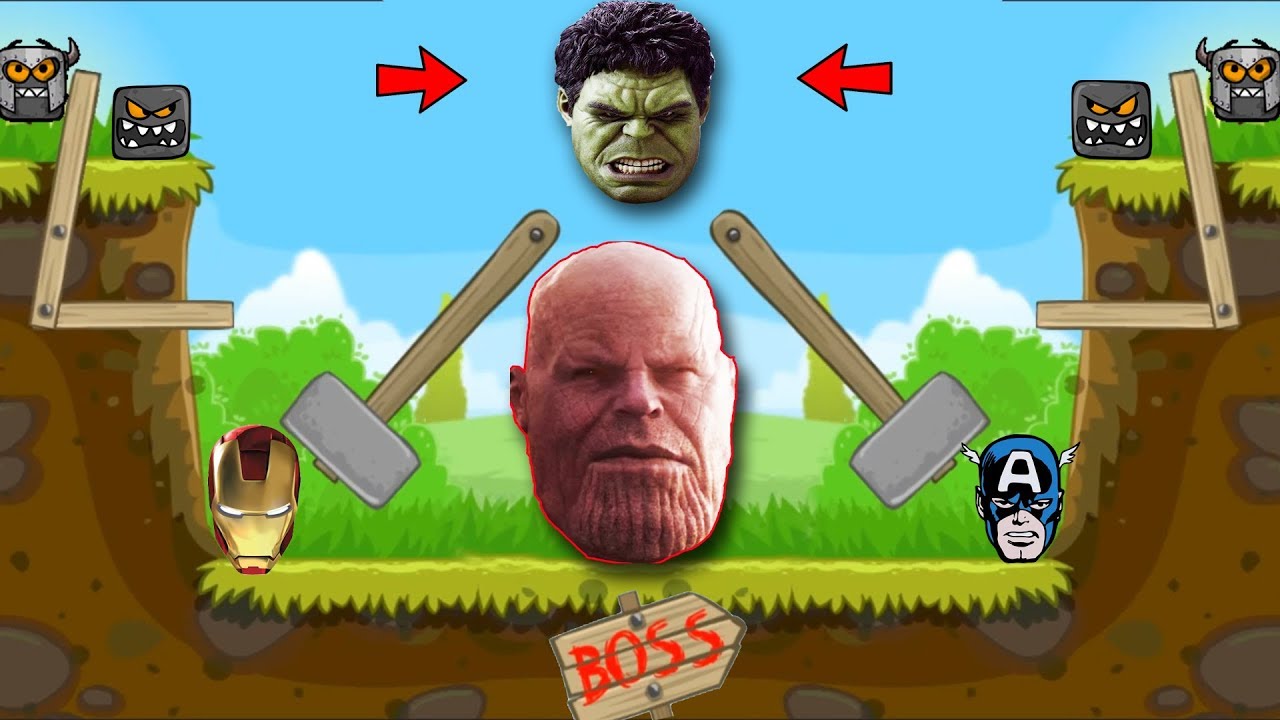 ( AVENGERS ) HULK BALL IN [ RED BALL 4 ] GREEN HILLS KILL THANOS BOSS ...