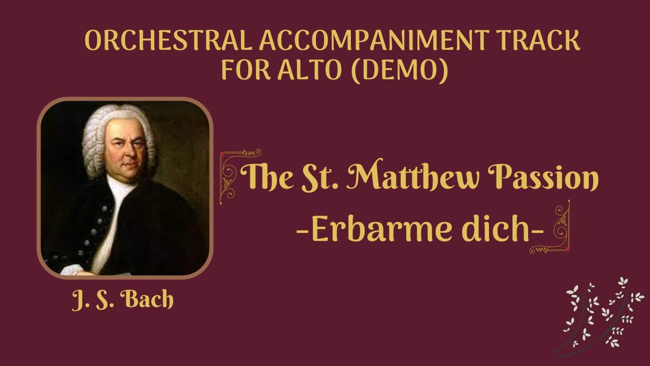 Bach The St Matthew Passion Erbarme dich mein Gott - YouTube