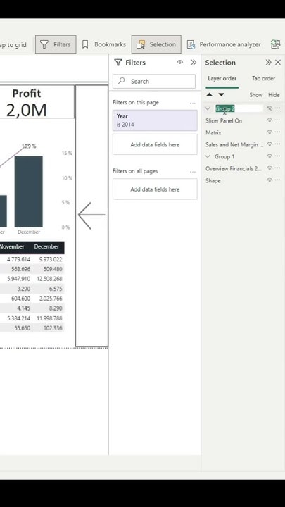 Create a slicer panel with bookmarks in Power BI! Hide/unhide slicer #powerbi #measures # ...
