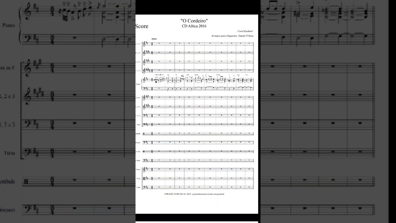O Cordeiro - Coral Kadmiel - Arranjo para Orquestra Acordes - Chordify O Cordeiro - Coral Kadmiel - Arranjo para Orquestra Acordes - Chordify