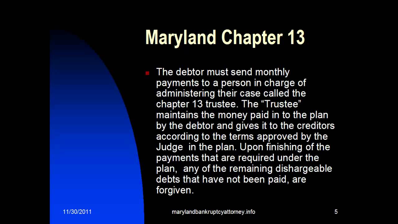 How Does Maryland Chapter 13 Work - YouTube