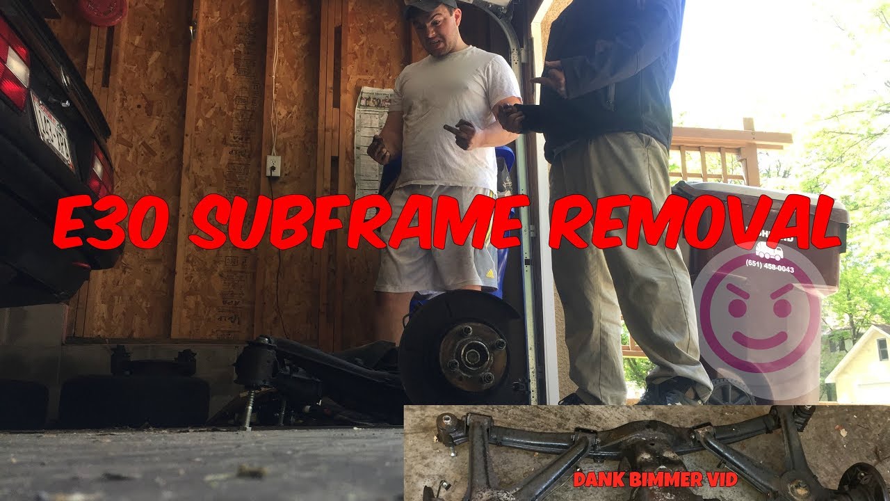 e30 subframe removal | rear suspension overhaul 1/3 - YouTube