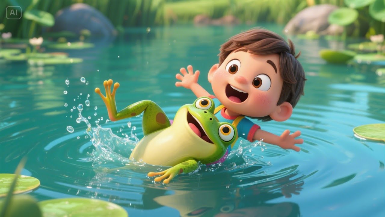 Happy Frogs Jumping — Splashy Fun! 🐸💦 | Energetic Frog Song for ...
