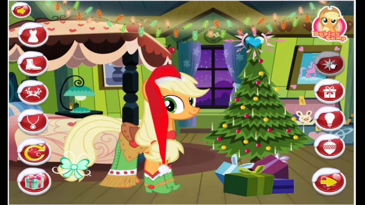Applejack Xmas Outfit My Little Pony Video Games For Kids - YouTube