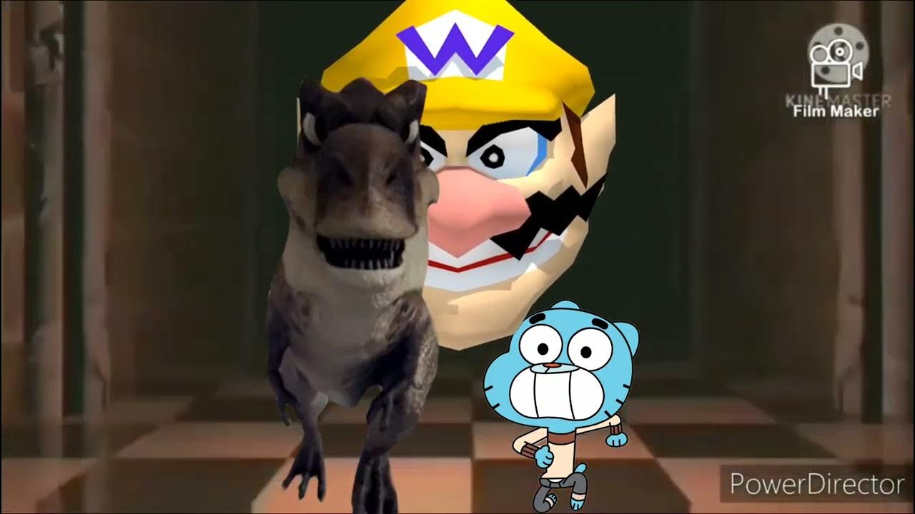 Tina-rex and gumball watterson in wario apparition - YouTube