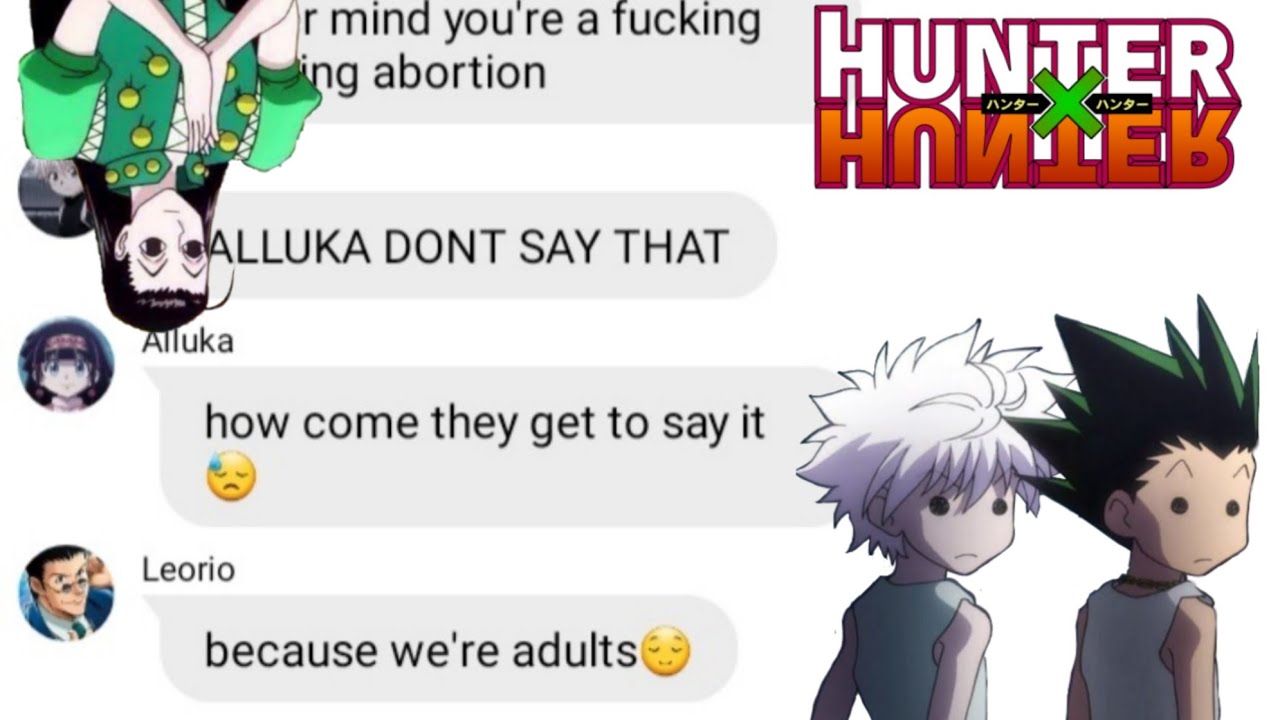 HxH Text // HxH characters in a group chat for the first time - YouTube
