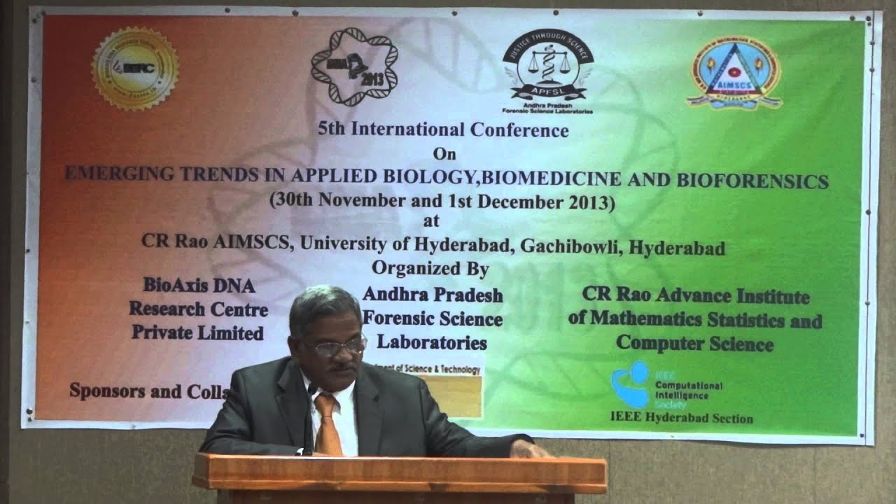 AIMSCS Director Prof Allam Appa Rao Speaking at DNA 2013- BDRC ...