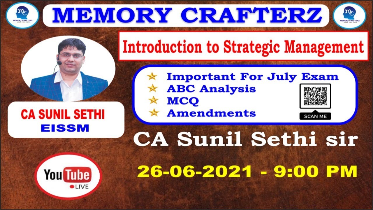 CA INTER EISSM IMPORTANT QUESTION FOR JULY 21 (CHAPTER 1) BY MEMORY CRAFTERZ CA SUNIL SETHI ...