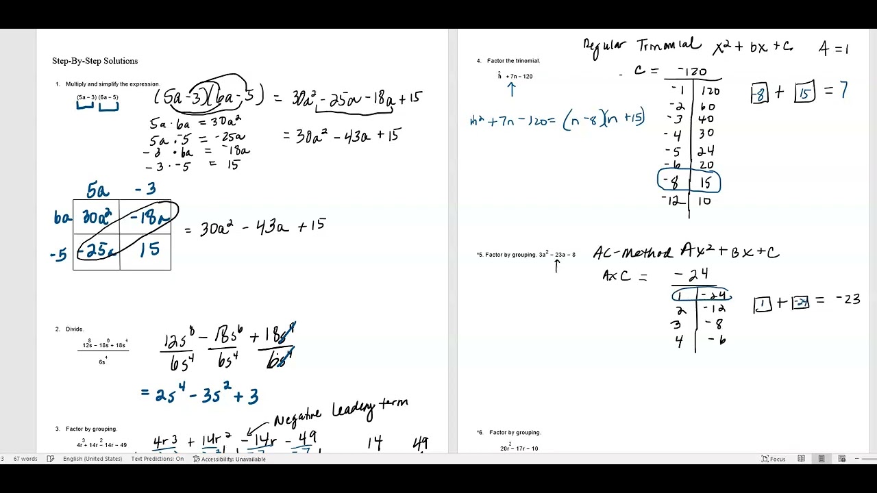 Multiply, Divide, and Factor Polynomials (Visual Only) - YouTube