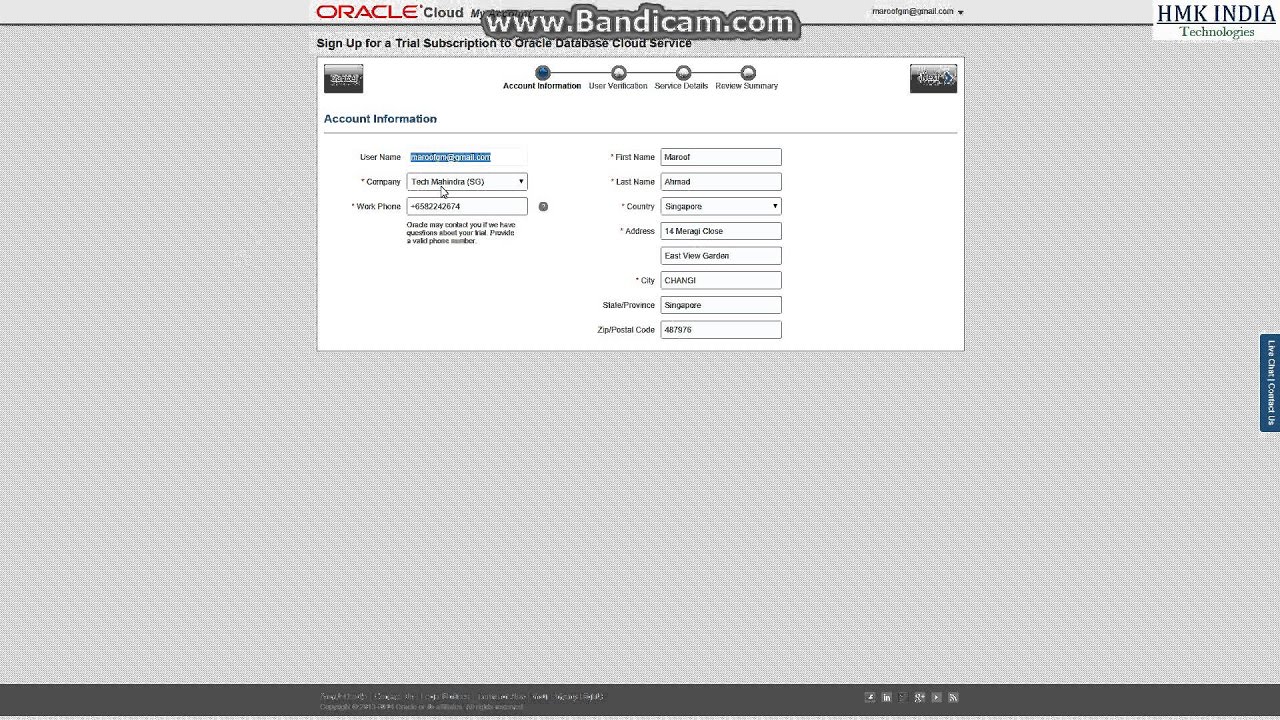 Create Oracle Cloud Account Trail Version - YouTube