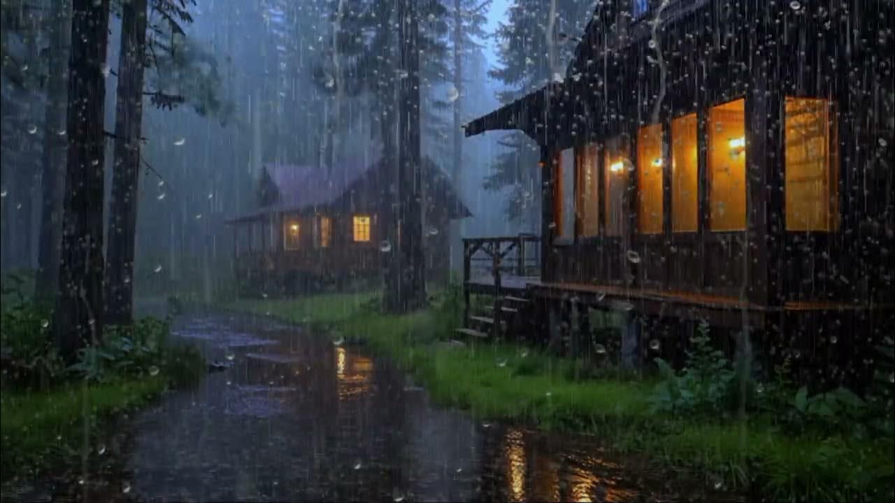 Cozy Cabin Rain Sounds | Fireplace and Rain for Ultimate Relaxation - YouTube