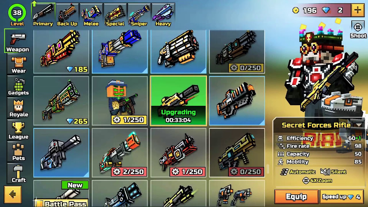 Secret Forces Rifle vs Impulse Rifle vs Future Police Rifle[Pixel Gun ...