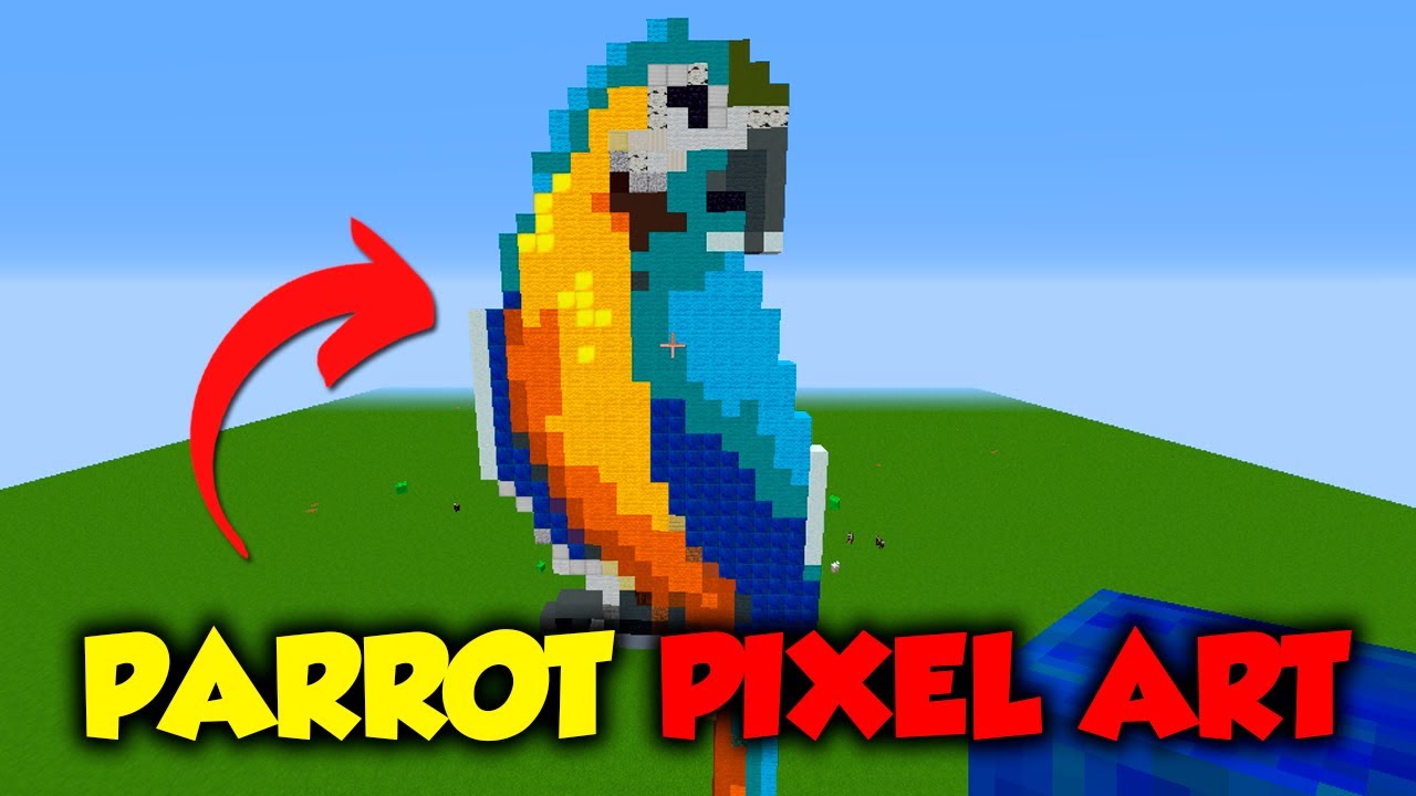 Minecraft: Parrot Pixel Art - YouTube