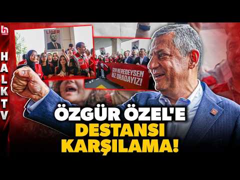 ÖZGÜR ÖZEL'E COŞKULU KARŞILAMA! Lüleburgaz'daki miting öncesi gençler havalimanına resmen akın etti!