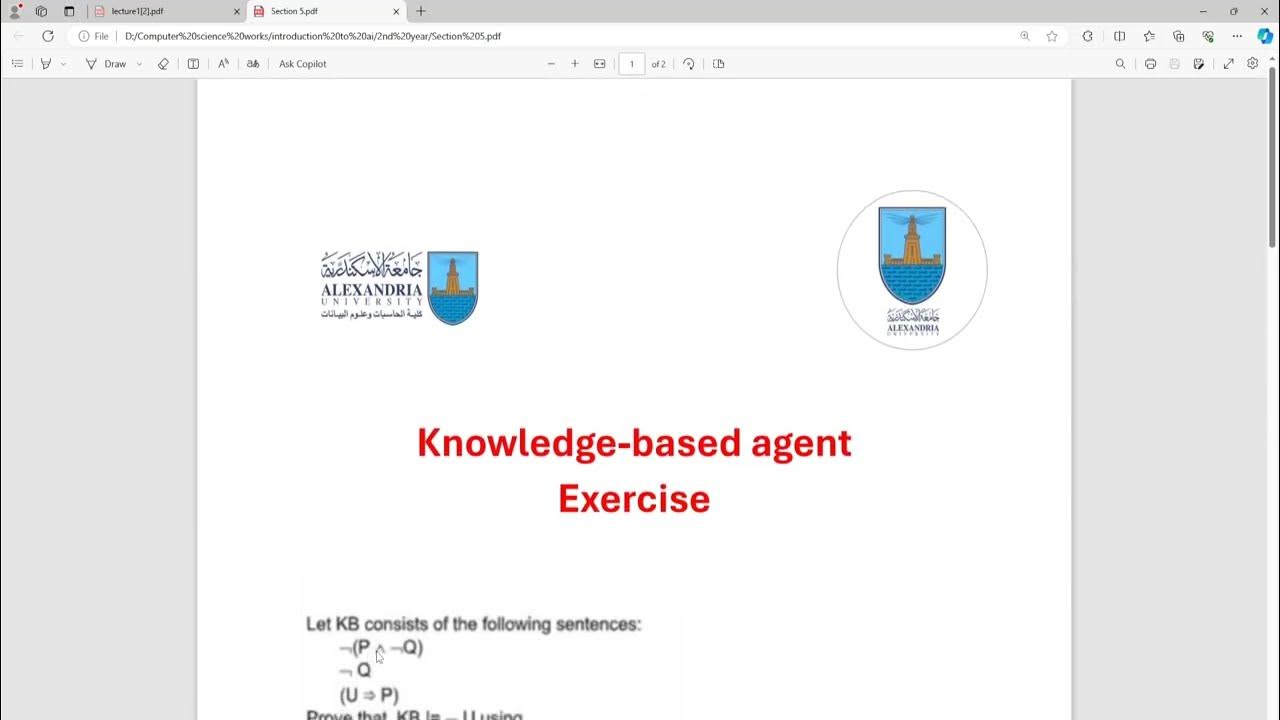 Knowledge-based agent and logic in AI - YouTube