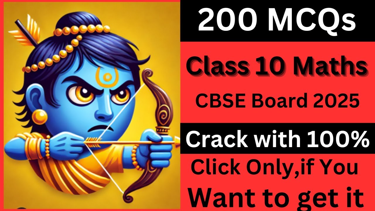 Class 10 Maths Most Important Questions | 200 MCQs | Detail Explanation ...