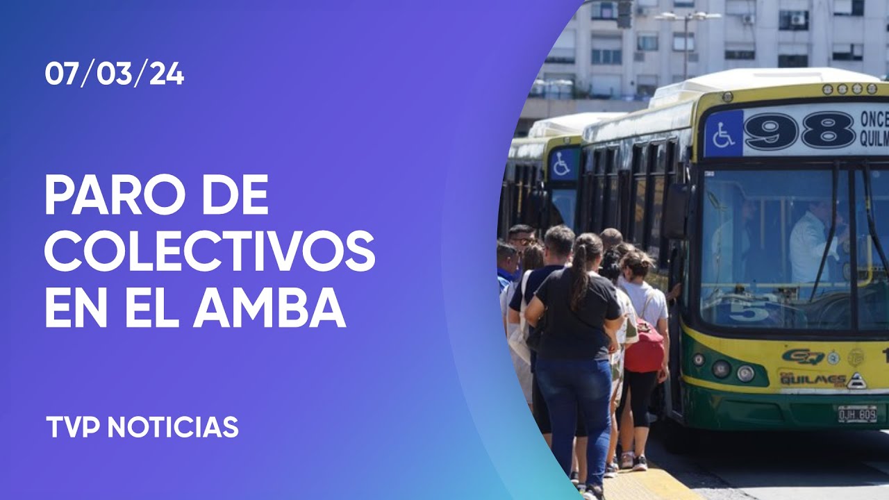 Rige un paro de colectivos en el AMBA - YouTube