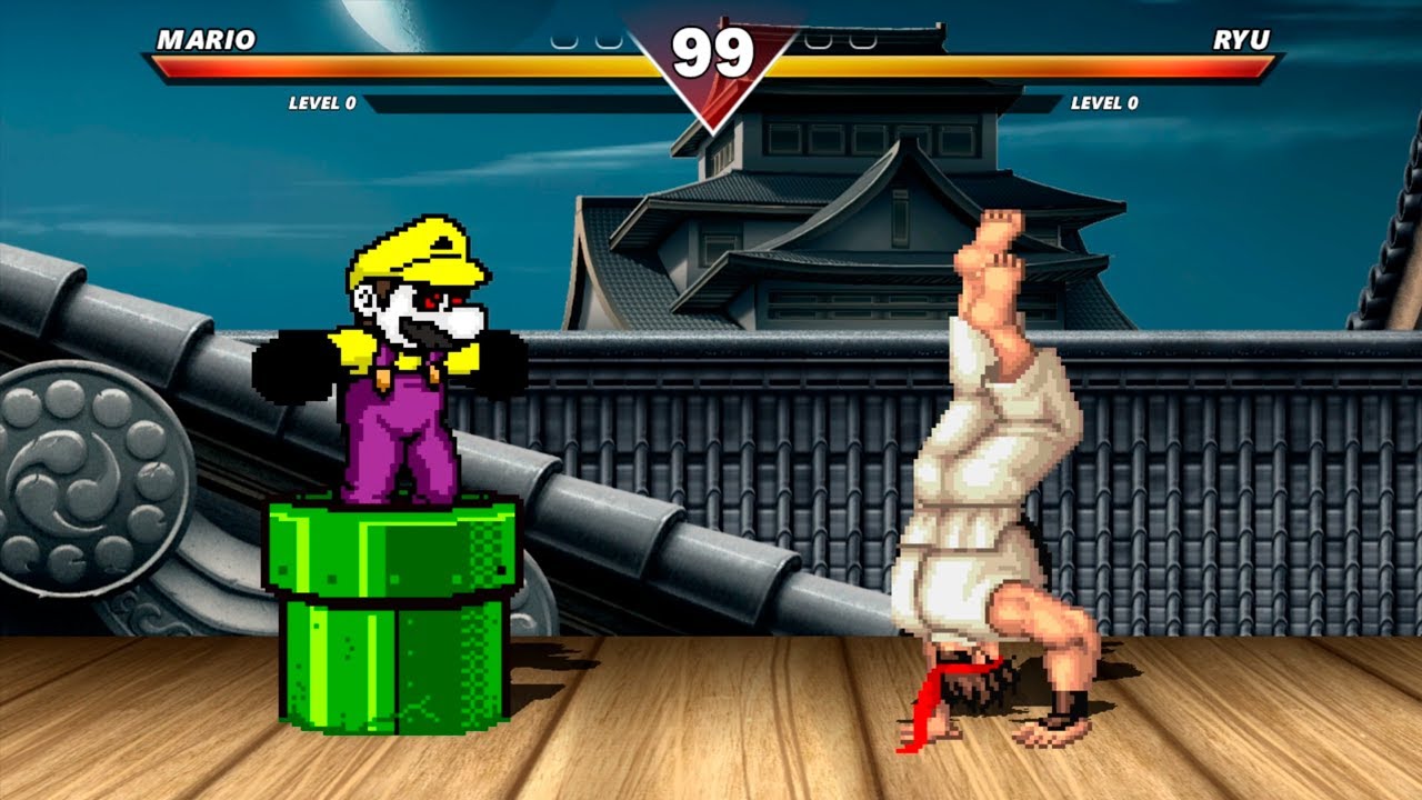 MARIO VS RYU - YouTube