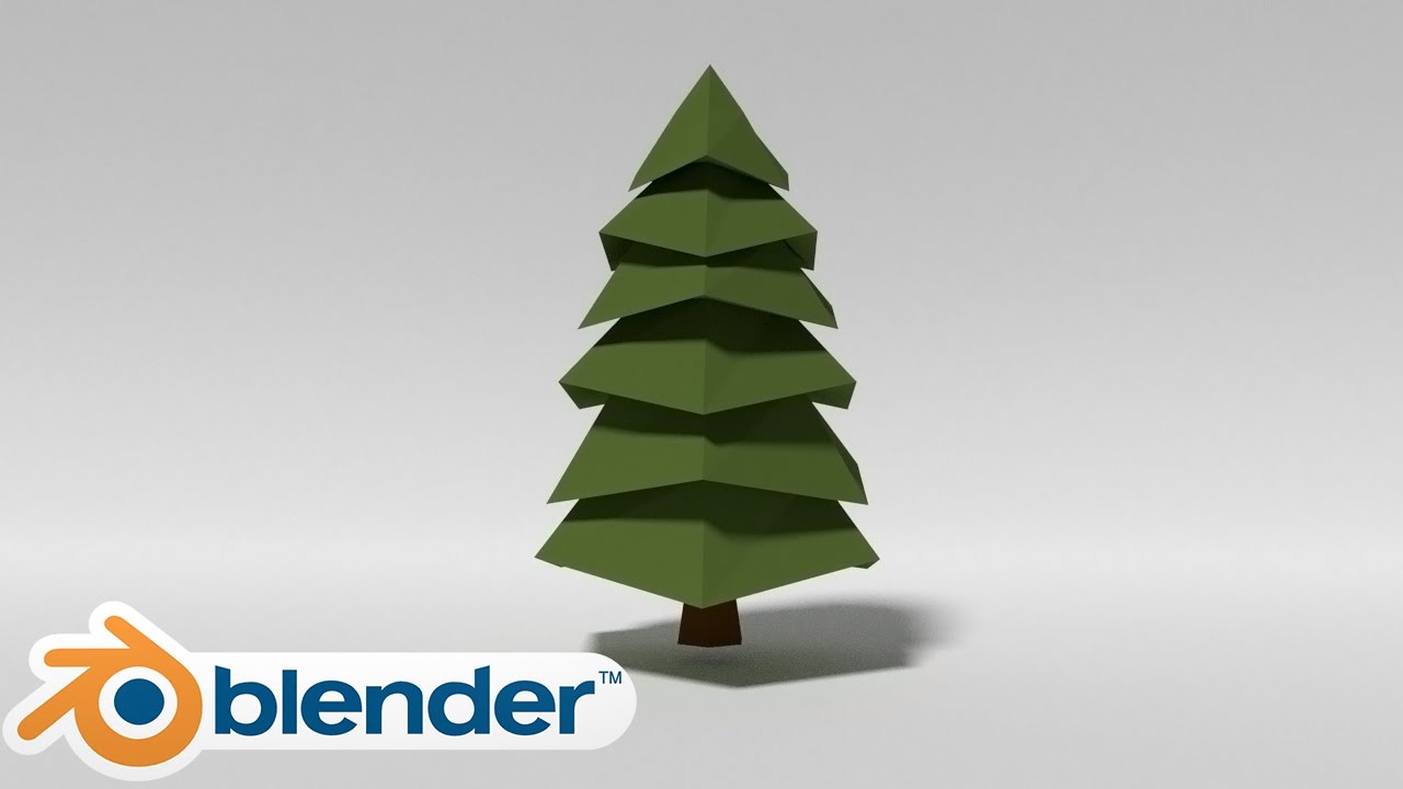 Low Poly Fir Tree Blender Tutorial - YouTube