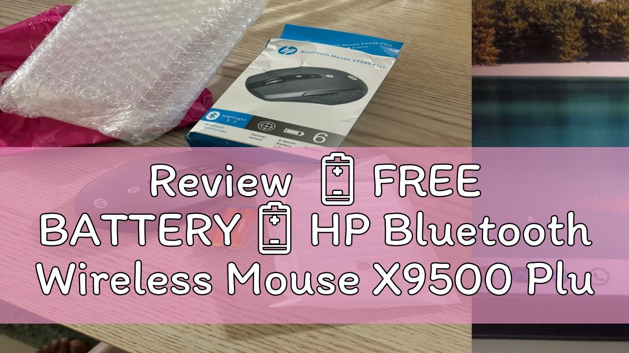 Review 🔋FREE BATTERY🔋HP Bluetooth Wireless Mouse X9500 Plus / M180 | RF ...