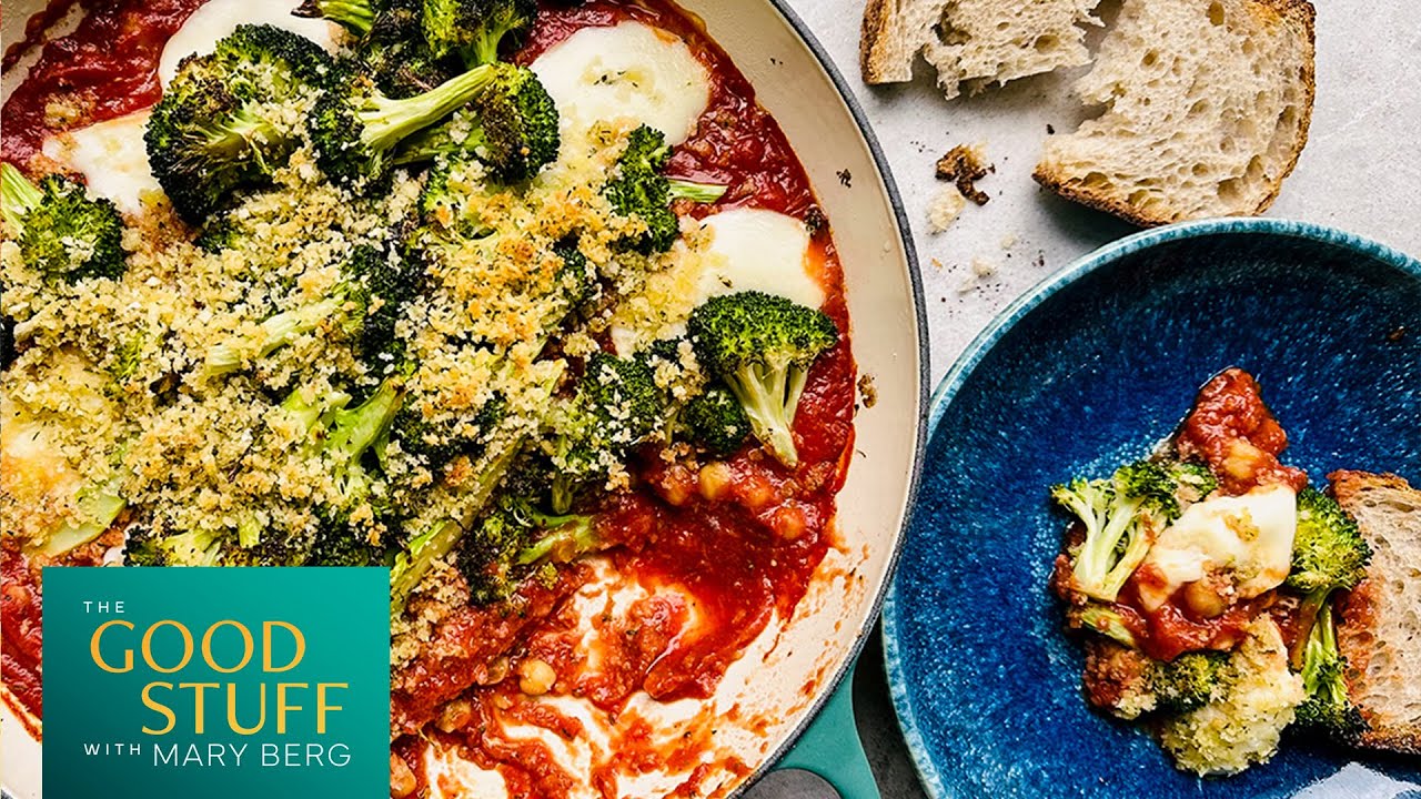 Broccoli Chickpea Parmesan Skillet | The Good Stuff with Mary Berg ...