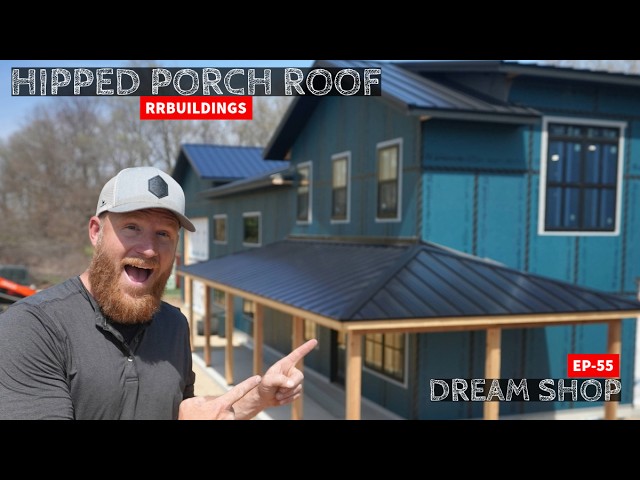 Country Hip Roof With Corrugated Metal Siding