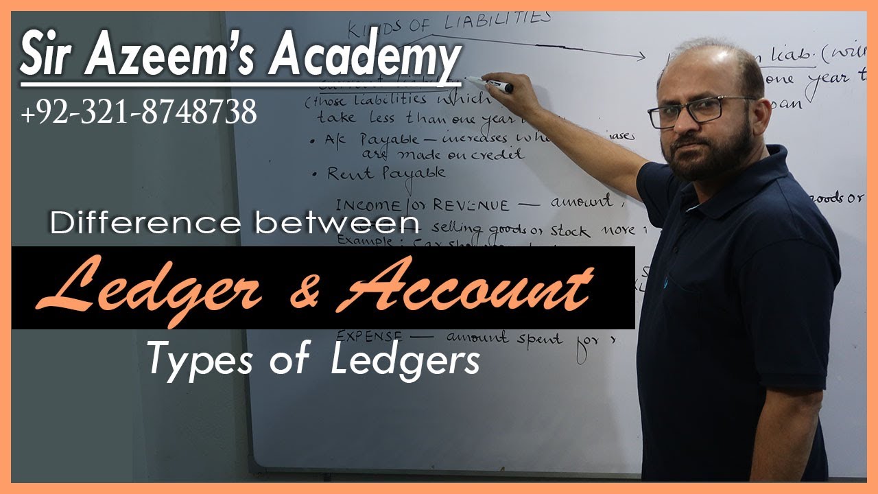 Difference Between Ledger And Account YouTube difference-between-ledger-and-account-youtube