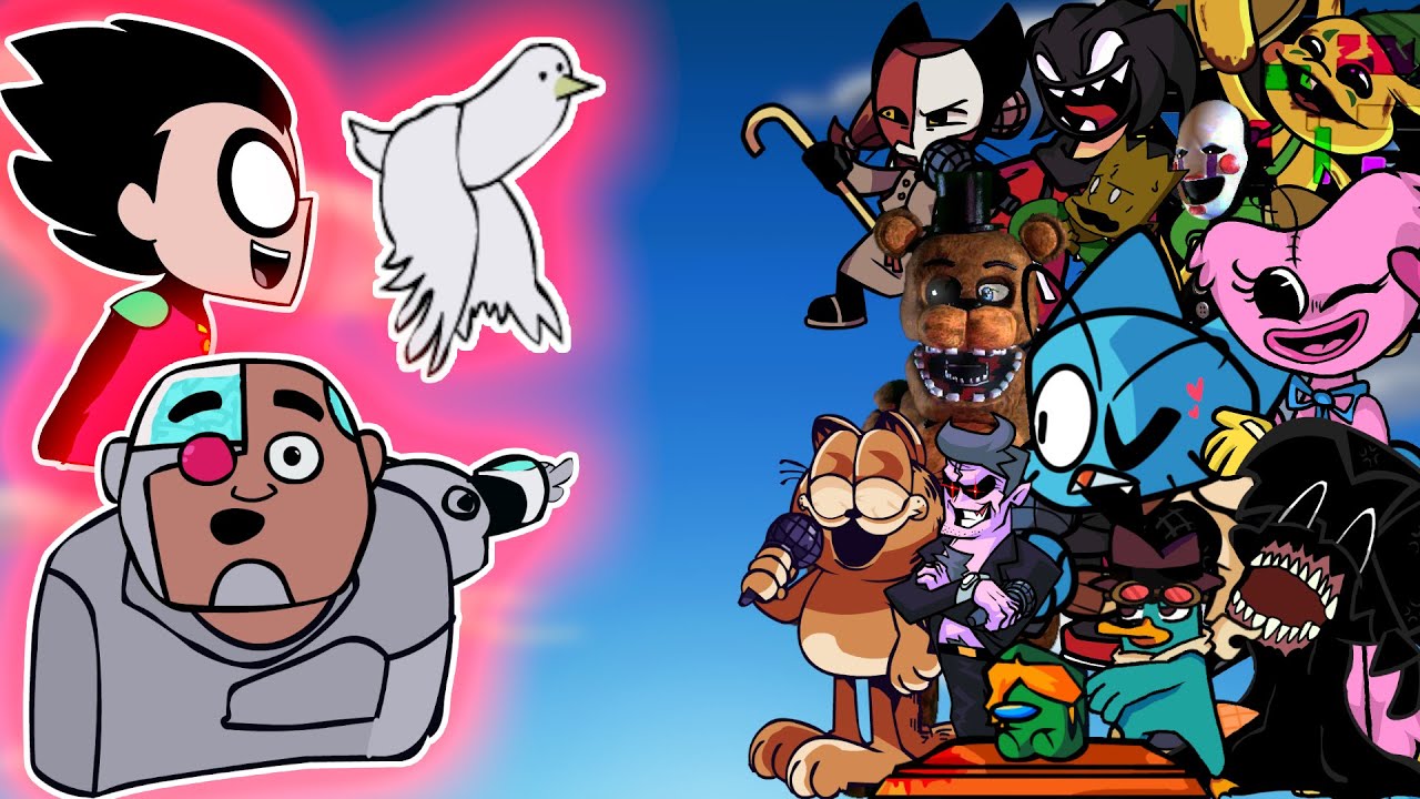 FNF Catch It(Vs Cyborg) But Different Characters Sing It Everyone Vs ...